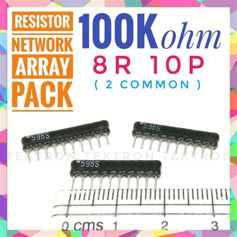 Jual Resistor 100kohm 8r 10pin 2 Common R Network Array Pack 100k Ohm 2mm Shopee Indonesia