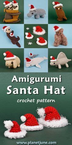 Amigurumi Santa Hat Crochet Pattern PlanetJune By June Gilbank Blog