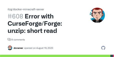 Error With Curseforgeforge Unzip Short Read · Issue 608 · Itzg