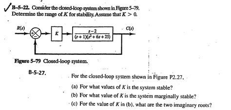 solved b 5 22 consider the closed loop system shown in