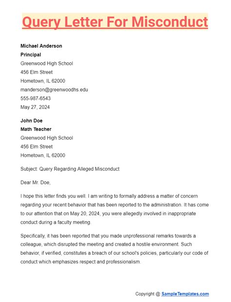 FREE Query Letter Samples In PDF Word FREE Query Letter Samples In PDF Word