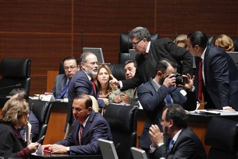 Senadores Del Pan Durante La Sesión Ordinaria Pan Senado 2022