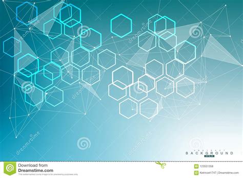 Big Data Visualization Background Modern Futuristic Virtual Abstract Background Stock Vector