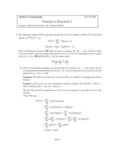Modern Crypto 18 Homework 2 Solution Download Free Pdf Encryption