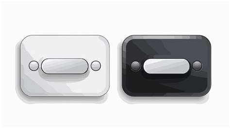 Black And White On Off Sliders Button Icon Set Premium Ai Generated Vector