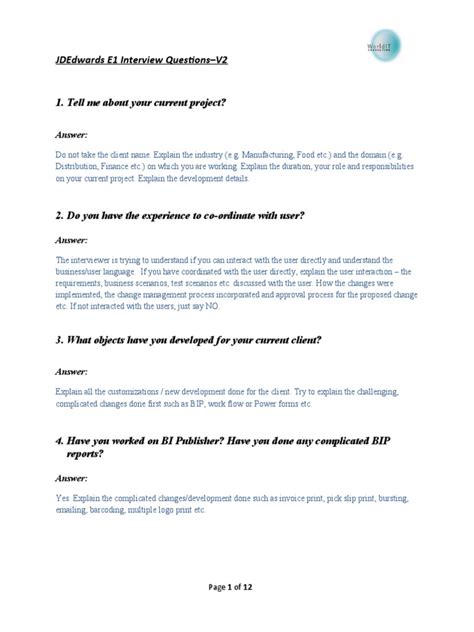 jde e1 interview questions nov 2017 v2 pdf