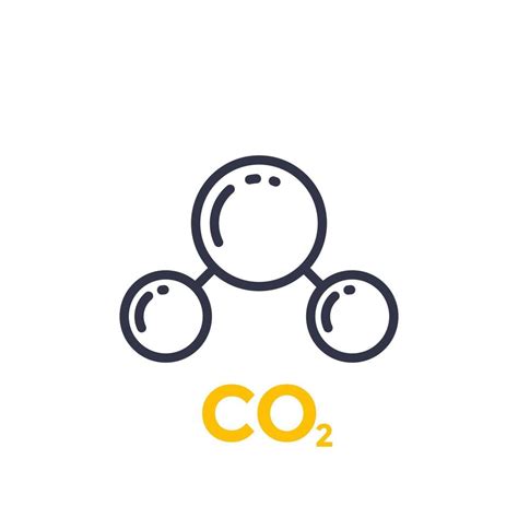 Co2 Molecule Line Icon 3108158 Vector Art At Vecteezy