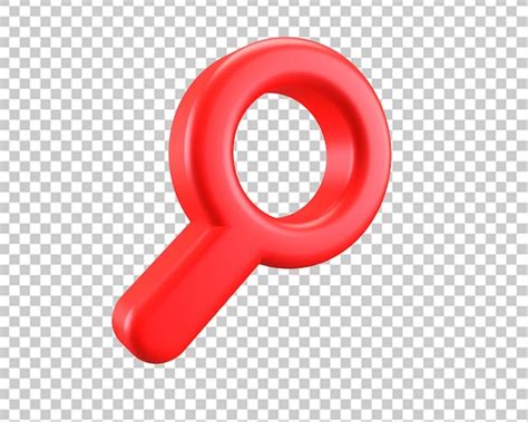 Premium Psd Search Code Red Icon 3d Render