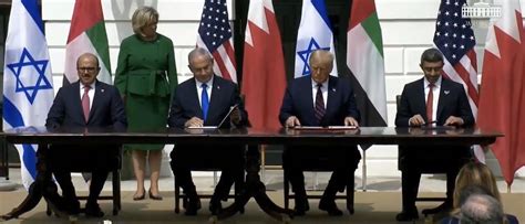 ‘new Dawn Of Peace President Trump Arab Israeli Leaders To Sign