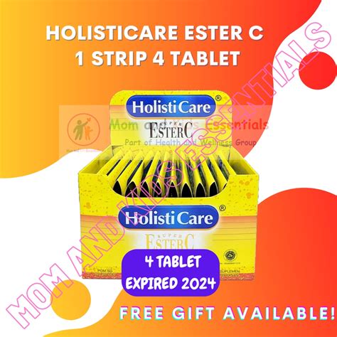 Jual Holisticare Ester C 1 Strip 4 Tablet Vitamin C Sistem Imun Tubuh Shopee Indonesia