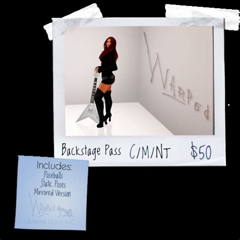 Second Life Marketplace Backstage Pass