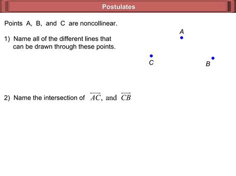 Postulates Geometry 1 3 Ppt