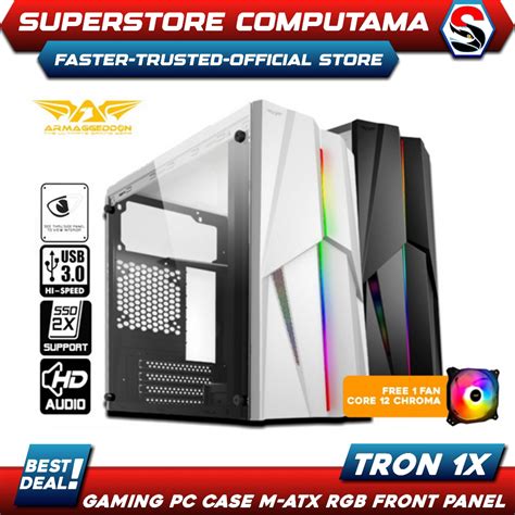 Jual Casing Pc Armaggeddon Tron X M Atx Rgb Front Panel Shopee Indonesia