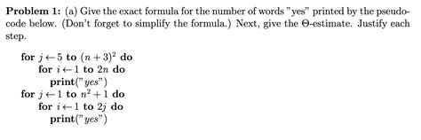 Solved Problem 1 A Give The Exact Formula For The Number Chegg