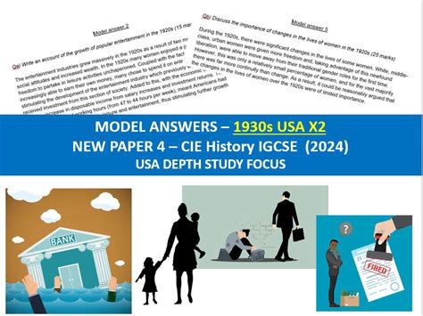 Igcse History New 2024 Paper 4 Model Exam Answers 1930s Usa Cie