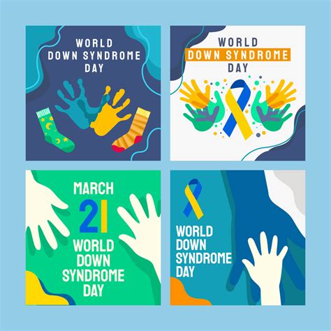 World Down Syndrome Day Awareness Social Media Post 4983581 Vector Art