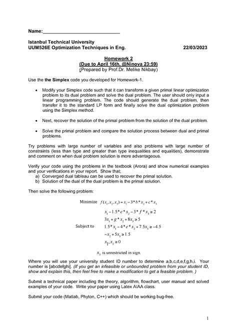 Uum526e Homework 2 Spring 2023 1 Name