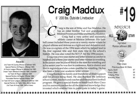 Craig Maddux Mhsfca
