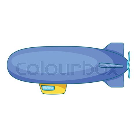 Long Airship Icon Cartoon Stock Vector Colourbox