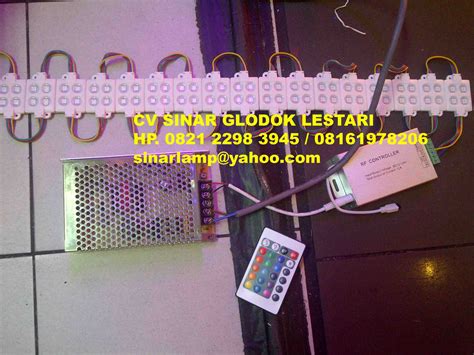 Aneka Lampu Advertising Dan Back Light Lampu LED Modul RGB 4 Mata Controllers Color Changing