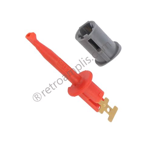 Red Clip On Probe Hook Type 3 5mm Max Grip Capacity Retroamplis