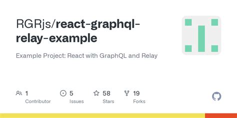 Github Rgrjsreact Graphql Relay Example Example Project React With