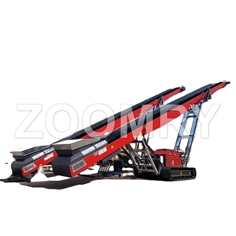 Barge Unloading Mobile Telescopic Rotary Conveyor Stacker For Bulk