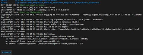 Error While Starting Zigbee Herdsman Failed To Start Zigbee Zigbee Home Assistant Community