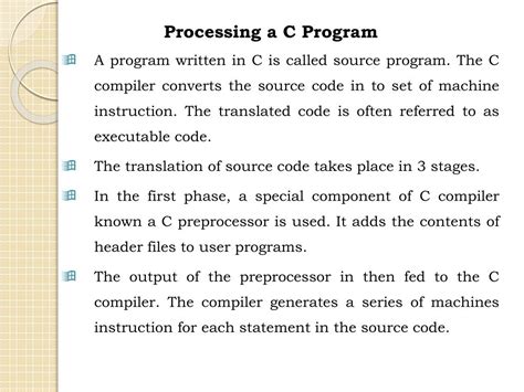 Ppt C Programming Language Was Developed In The Seventies By A Group