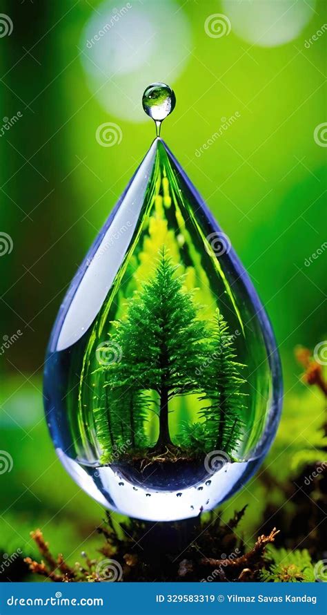 Tiny Ecosystem A Breathtaking Close Up Of A Miniature Ecosystem Stock Illustration