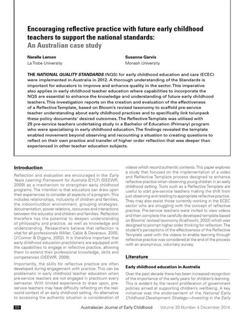 Encouraging Reflective Practise Pdf Reflective Practice Early