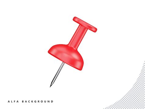 Pin 3d Vecteur Icône Dessin Animé Style Minimal Psd Premium