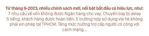 Những Chính Sách Nổi Bật Có Hiệu Lực Từ Tháng 9 2023