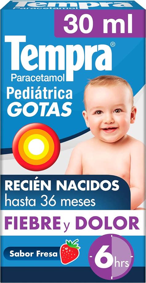 Tempra Solución Pediátrica Fiebre Y Dolor Sabor Uva Paracetamol Frasco