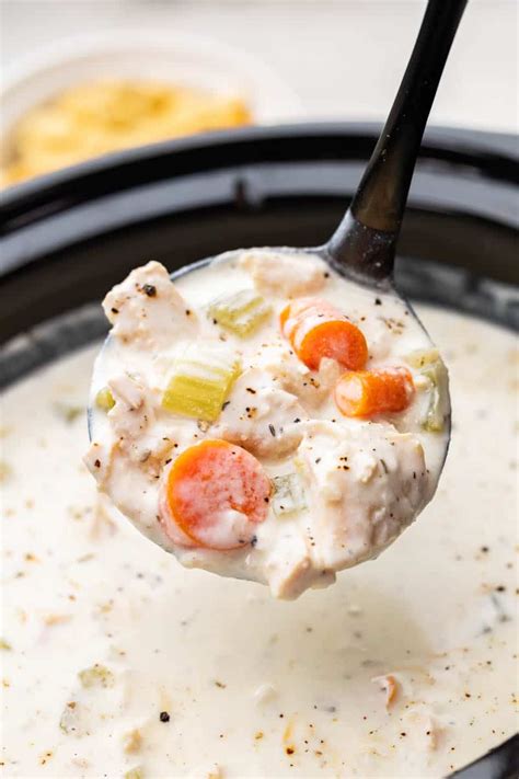 Slow Cooker Creamy Chicken Soup The Stay At Home Chef