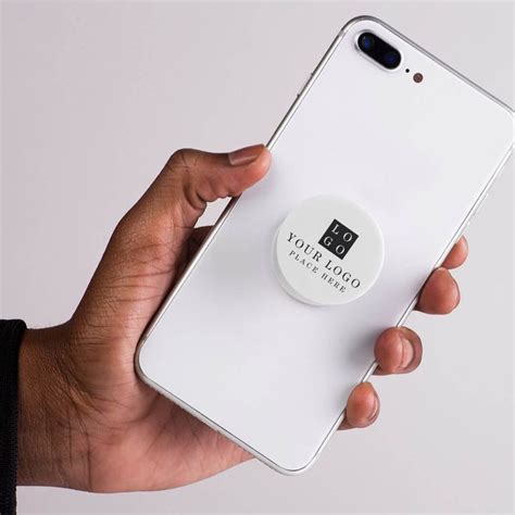 Your Custom Business Logo Professional Corporate White Popsocket