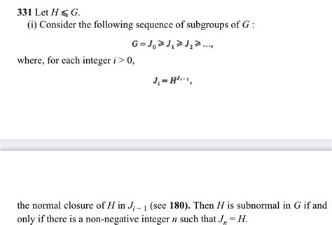 Solved 331 ﻿let H≤gi ﻿consider The Following Sequence Of