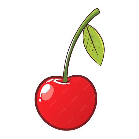 Premium Vector Cherry Cartoon Vector Illustration Flat Style Artwork Concept