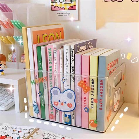 아크릴 투명 책 스탠드 학생 책상 책 보관함 북엔드 테이블 책장 데스크탑 보관 정리 도구 Aliexpress