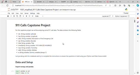 Mohammad Miqdhad C On Linkedin Heres My New Project 911 Calls Capstone In This Capstone