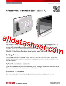 CP2216-0020 Datasheet(PDF) - Beckhoff Automation GmbH & Co. KG