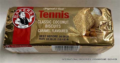 Bakers Tennis Classic Coconut Biscuits Caramel Flavoured 200g Gs