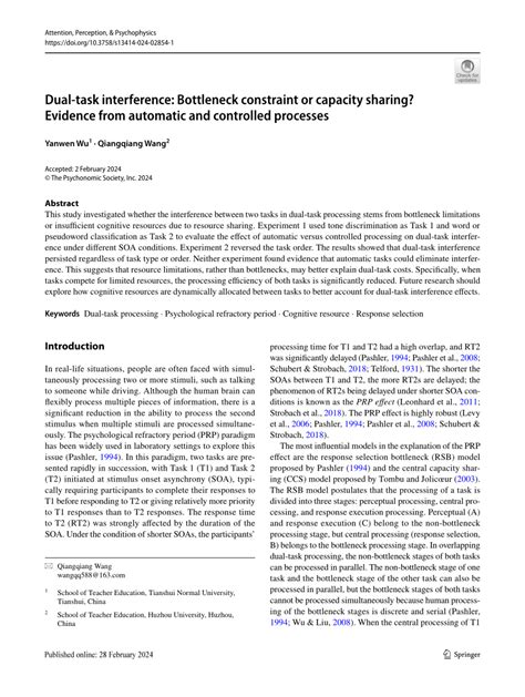 PDF Dual Task Interference Bottleneck Constraint Or Capacity Sharing