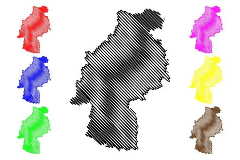 Vetor Do Mapa Da Regi o De Huancavelica Ilustração do Vetor