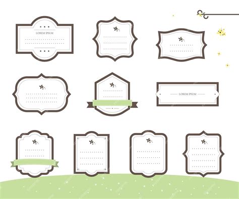 Premium Vector Various Forms Of Label And Frame Design