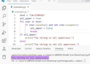 How To Check If A String Is All Uppercase In Python