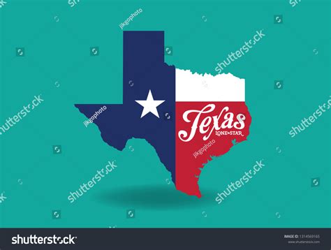 Texas Usa Logo Concept Nickname Lone Stock Vector Royalty Free
