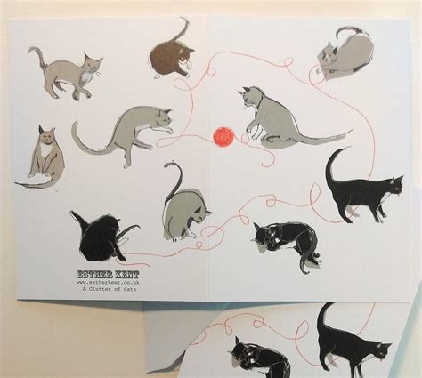 A Clutter Of Cats Card The Red Door Gallery