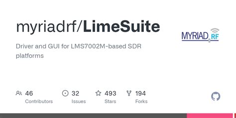 Github Myriadrflimesuite Driver And Gui For Lms7002m Based Sdr
