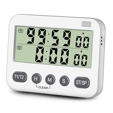 Dual Timer With 3 Level Adjustable Alarm Volumeand Vicedeal